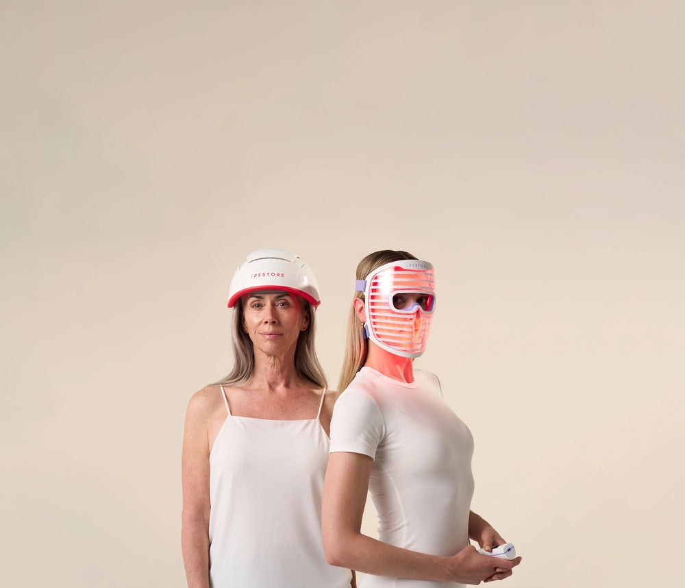 Illumina LED Face Mask by iRESTORE - Clinical-Grade Red Light Therapy ...